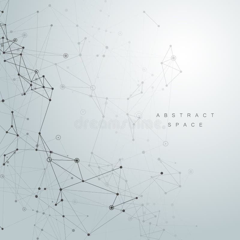 Geometric Connect Line and Dots. Modern Technology Graphic Background ...