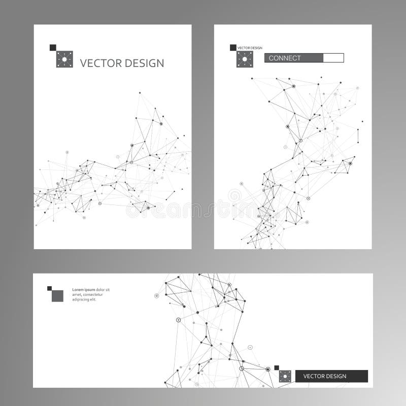 Geometric Connect Line and Dots. Modern Technology Graphic Background ...