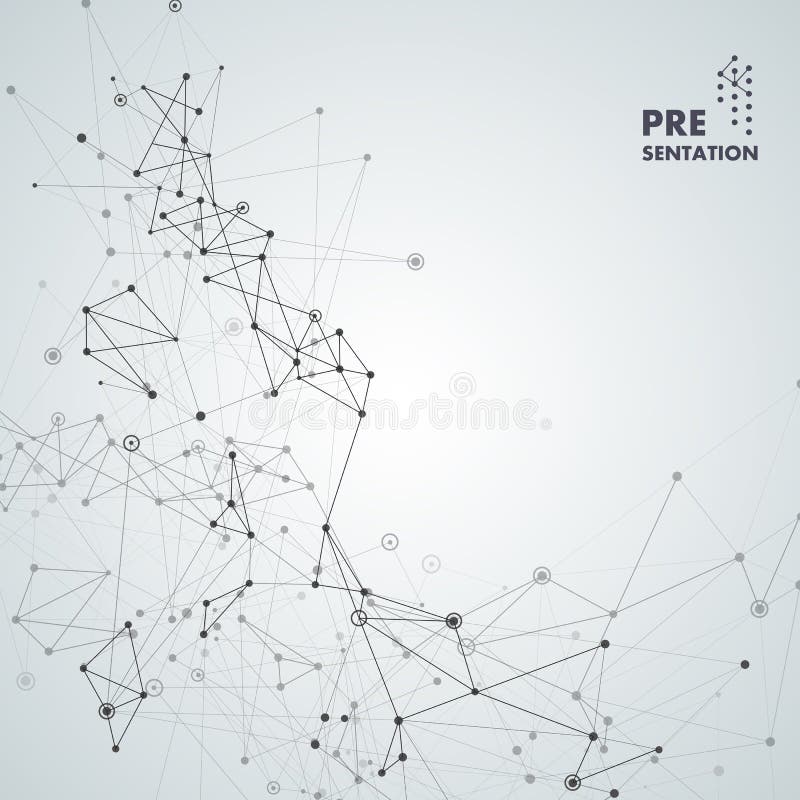 Geometric Connect Line and Dots. Modern Technology Graphic Background ...