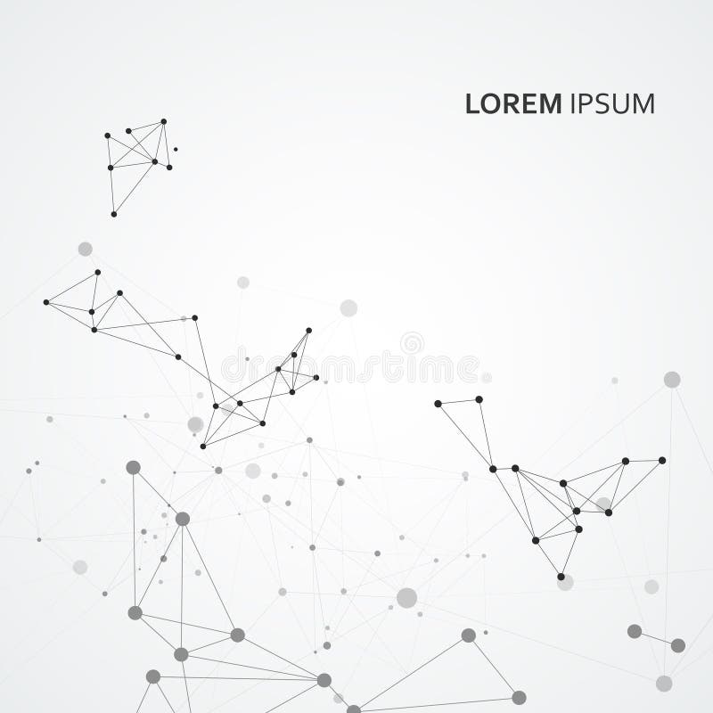 Geometric Connected Line and Dots. Abstract Pattern Texture. Simple ...