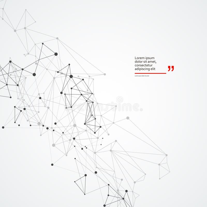 Geometric Connected Line and Dots. Simple Technology Graphic. Vector ...