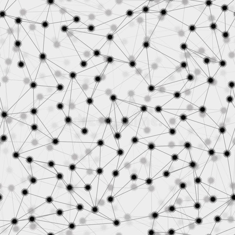 Geometric Connection of Lines and Spiked Dots Stock Vector ...