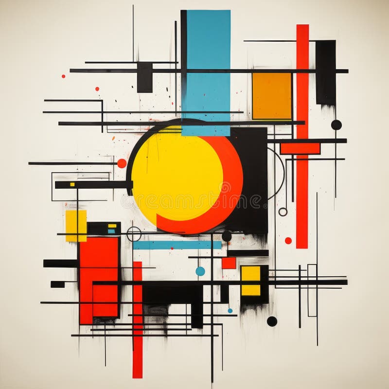 Geometric Constructivism: Majestic Composition of Abstract Art Stock ...