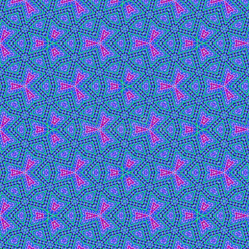 Abstract Geometric Continuous Pattern in Neon Blue and Pink Stock Photo ...