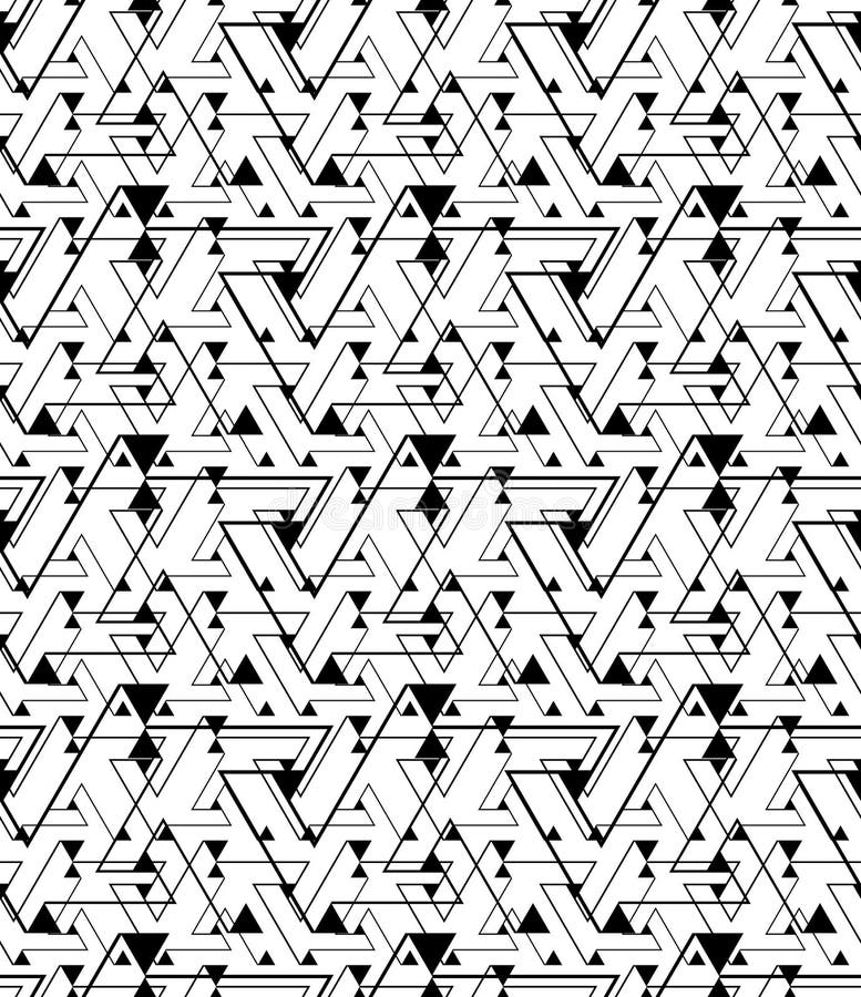 Geometric Contrast Maze Abstract Seamless Pattern, Continuous Il Stock ...