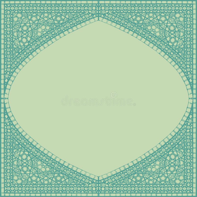 Geometric Corner Frame Pattern Ethnic Tile Colorful Background Stock ...