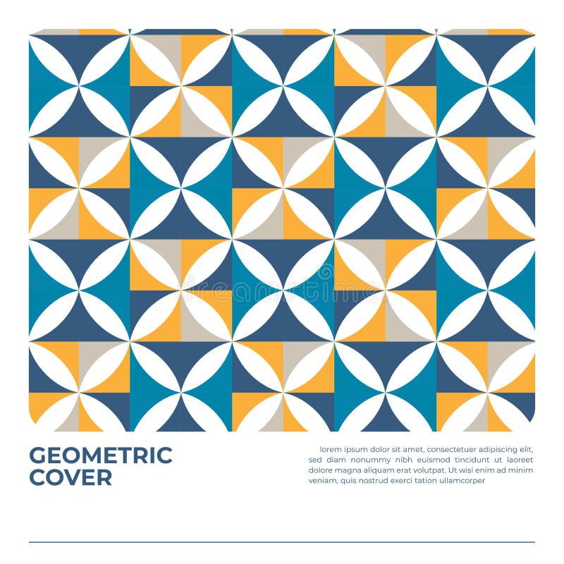 Geometric Cover Book Vector Illustration Stock Vector - Illustration of ...