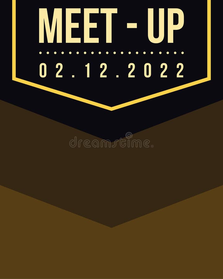 Geometric Cover Design Meet Up Card Brown Character Stock Vector ...