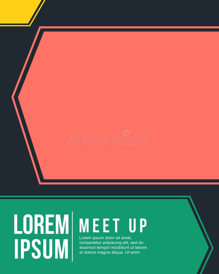 Geometric Cover Design Meet Up Card Collection Stock Vector ...