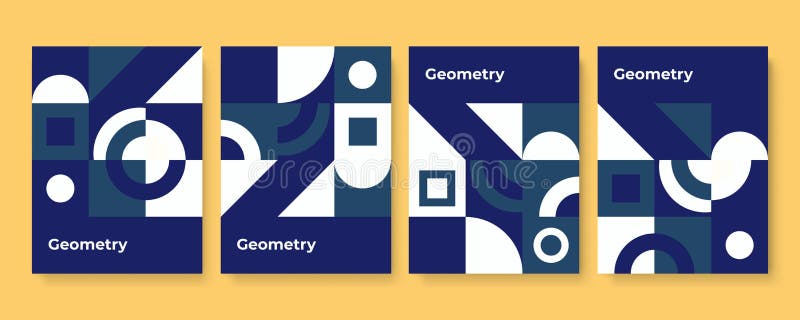 Geometric Cover Design Template. Abstract Background with Half Circle ...