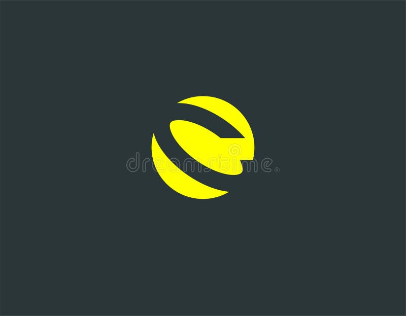 Creative Bright Yellow Logo Icon Letter C Inside Circle for Company ...