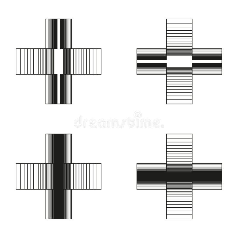 Geometric Cross Symbol. Abstract Line Element. Vector Form Illustration ...