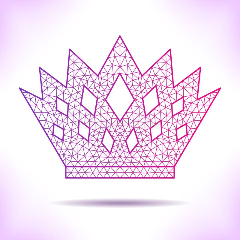Vector Crown Mosaic Icon Of Triangles Stock Vector - Illustration of ...