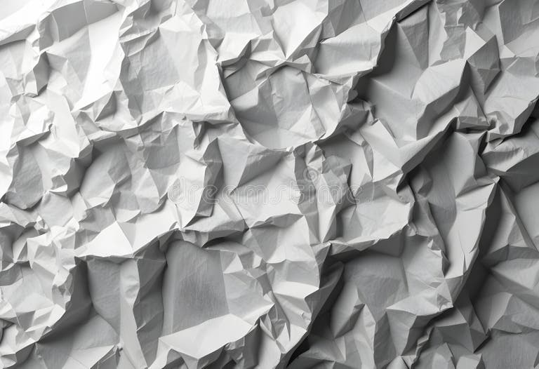Geometric Crumpled Paper Texture in Grayscale Abstract Background Stock ...