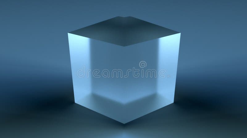 Translucent glass cube stock video. Video of block, surface - 230565557