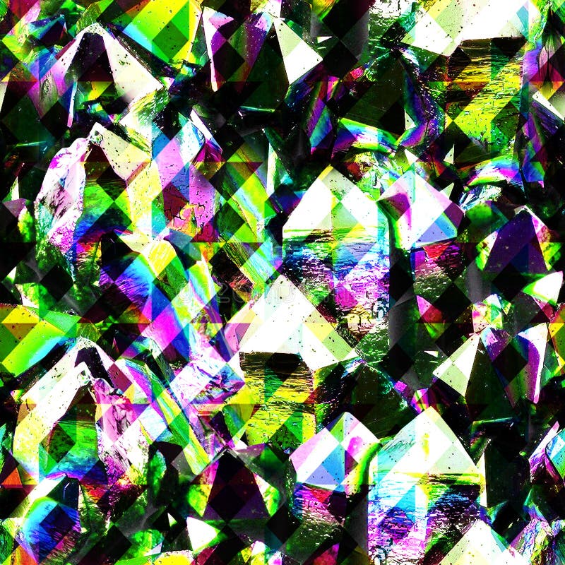 Geometric Crystal Mash Up Print Stock Illustration - Illustration of ...