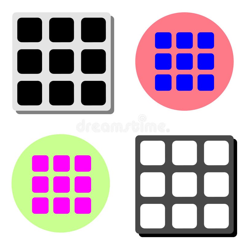 Geometric Cube. Flat Vector Icon Editorial Image - Illustration of ...