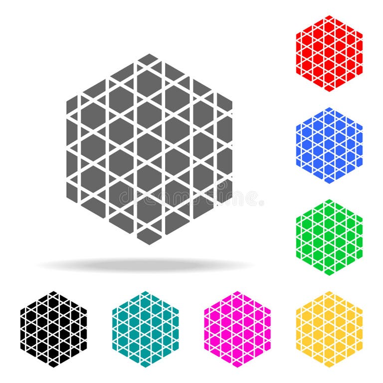 Geometric Cube Icon. Elements in Multi Colored Icons for Mobile Concept ...