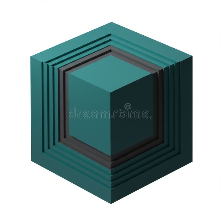 A Geometric Cube-like Structure with a Series of Layers, Creating a ...