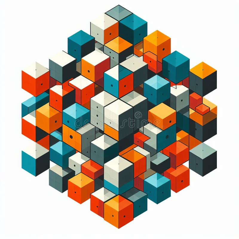 Repeating Cube Pattern Stock Illustrations – 3,909 Repeating Cube ...