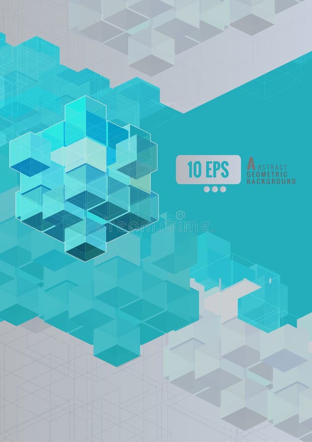 Geometric Cube Shape Graphic Template BG Stock Vector - Illustration of ...
