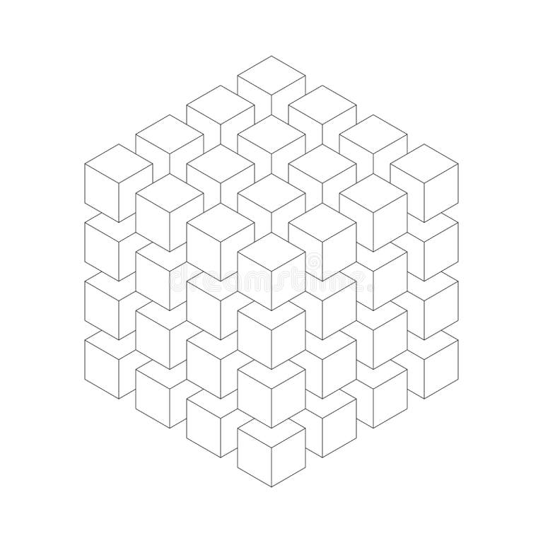 Cubes Outline Stock Illustrations – 5,631 Cubes Outline Stock ...
