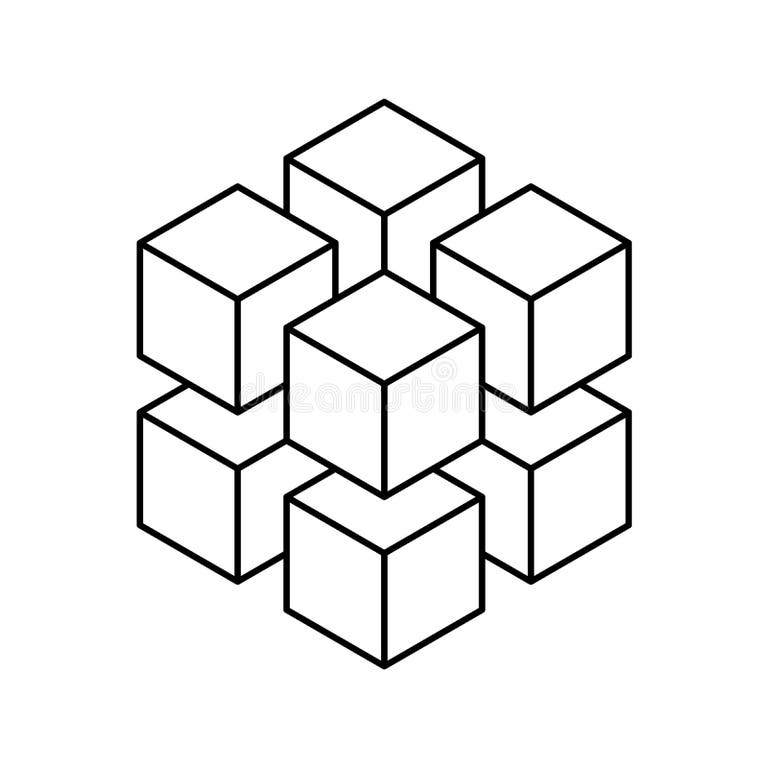 Cubes Outline Stock Illustrations – 8,407 Cubes Outline Stock ...