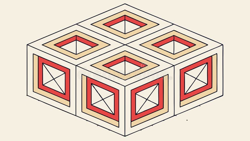 Geometric Cube Structure, Abstract 3D Box Vector Graphic Stock Vector - Illustration of form ...