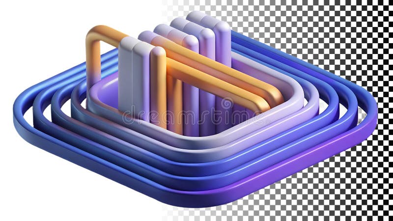 Geometric Cube Structure, Modern Design and 3D Abstract Element Png ...