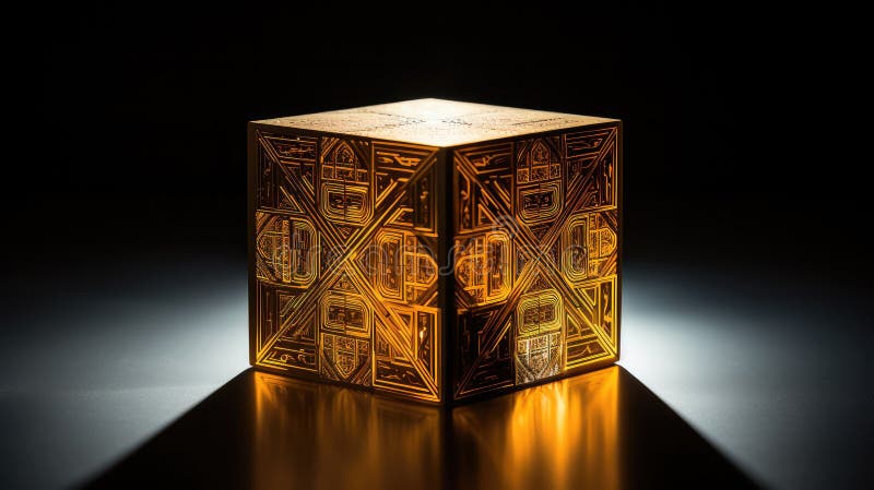 Geometric cube texture stock illustration. Illustration of relief ...