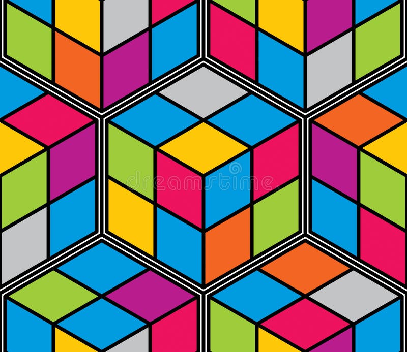 Seamless Abstract Cube Geometric Vector Stock Illustrations – 18,685 ...