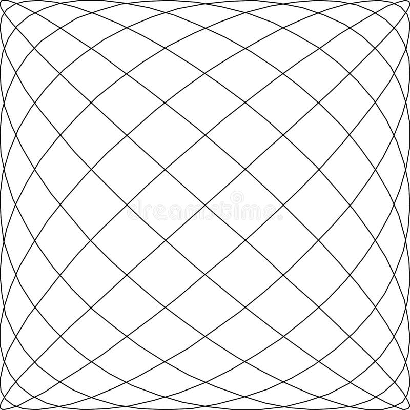 Geometric Curved, Intersecting Lines Abstract Grid, Mesh Pattern ...