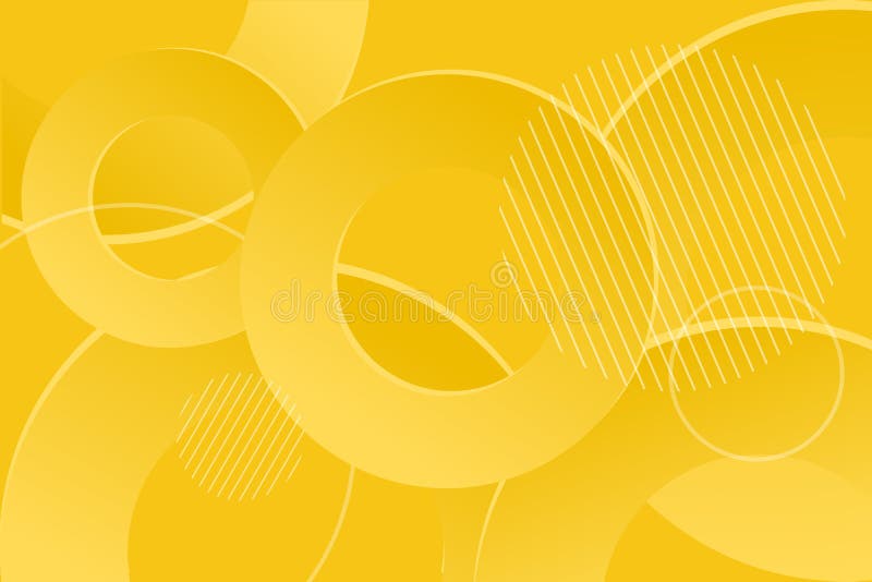 Geometric 3D Abstract Background. Circle Paper Cut Style. Yellow ...