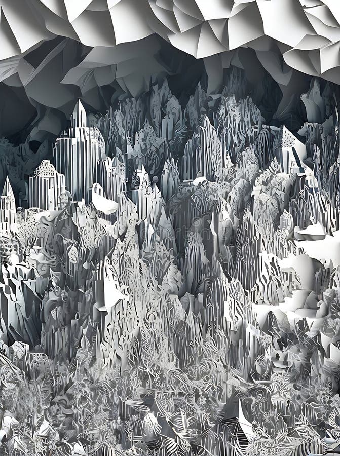 Geometric 3D Abstract Panels with Contrast. Stock Illustration ...