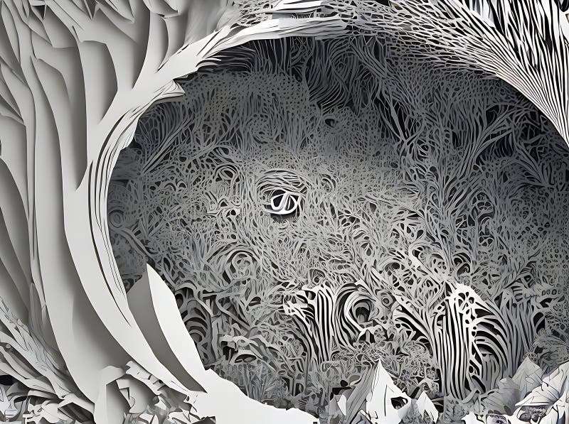 Geometric 3D Abstract Panels with Contrast. Stock Illustration ...