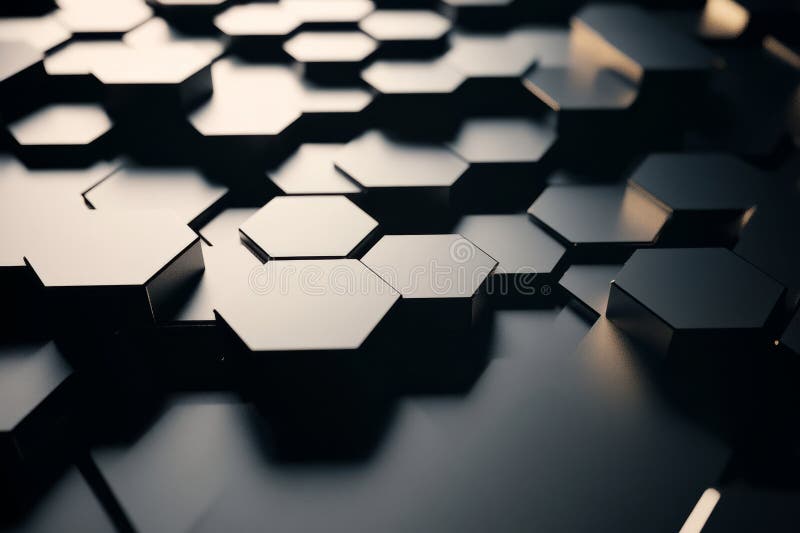 A Geometric 3D Background with Hexagonal Blocks Arranged at Varying ...