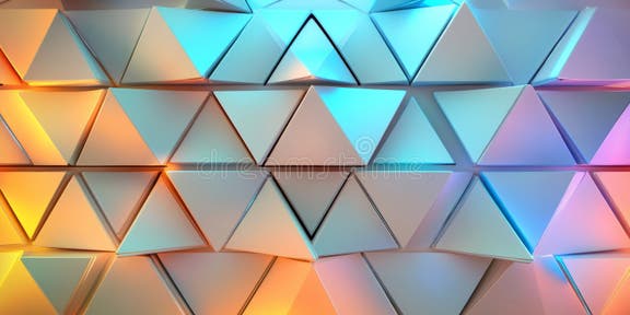 A Geometric 3D Background with Interlocking Triangular Prisms Forming a ...