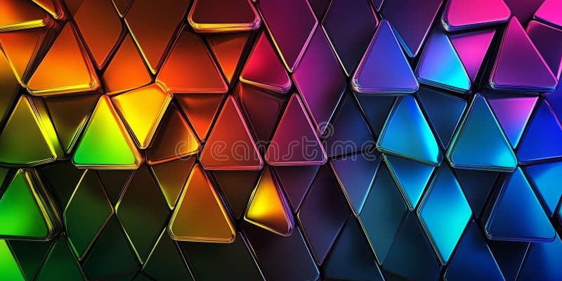 A Geometric 3D Background with Interlocking Triangular Prisms Forming a ...