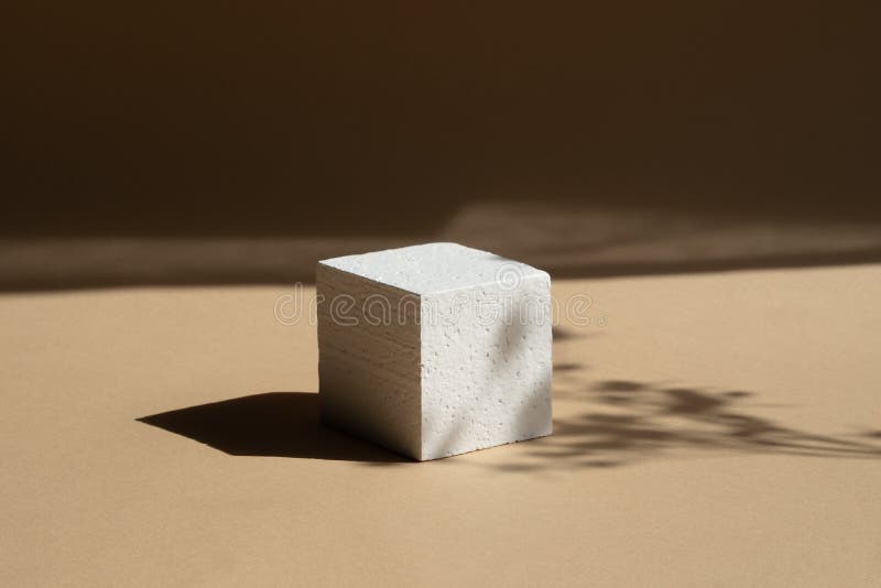 Geometric 3d Foam Podium for Product Demonstrations. White Cube, in ...