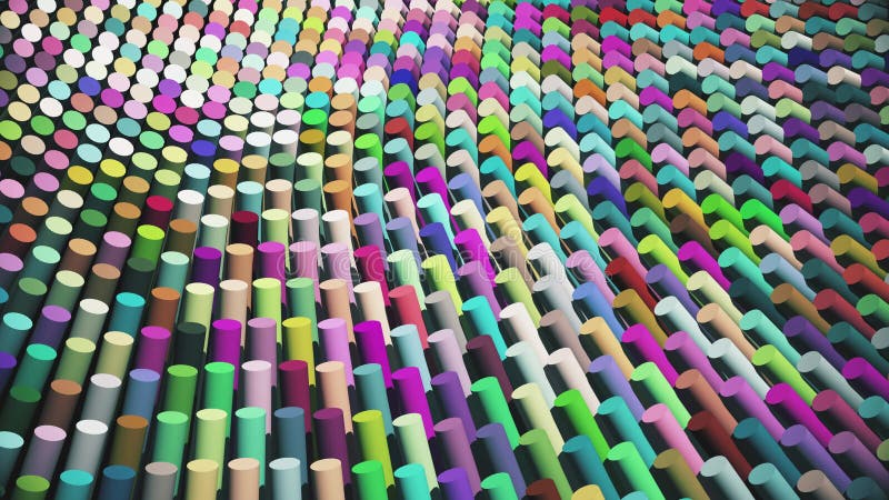 A Geometric 3d Looping Animation of a Field of Cylinders. Stock Video ...