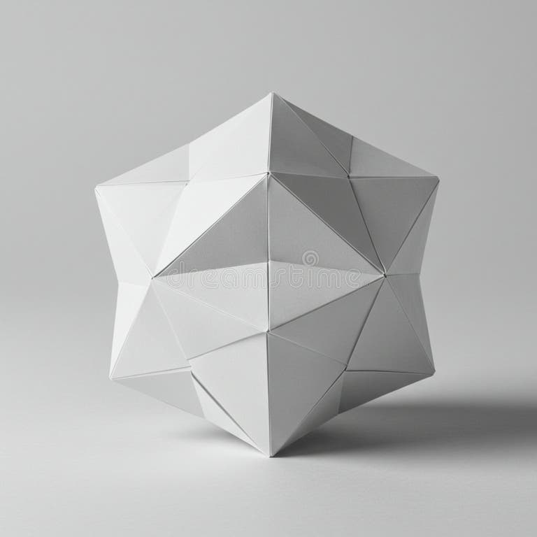 Geometric 3D Origami Structure Featuring a Cluster of Interlocking ...