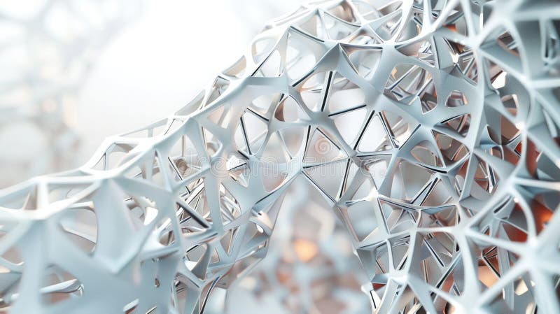 Geometric 3D Sculpture of Diamonds and Triangles Creating Intricate ...