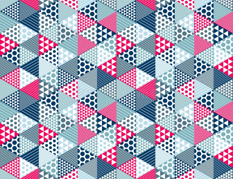 Geometric 3D Seamless Pattern with Cubes, Rhombus and Triangles Boxes ...