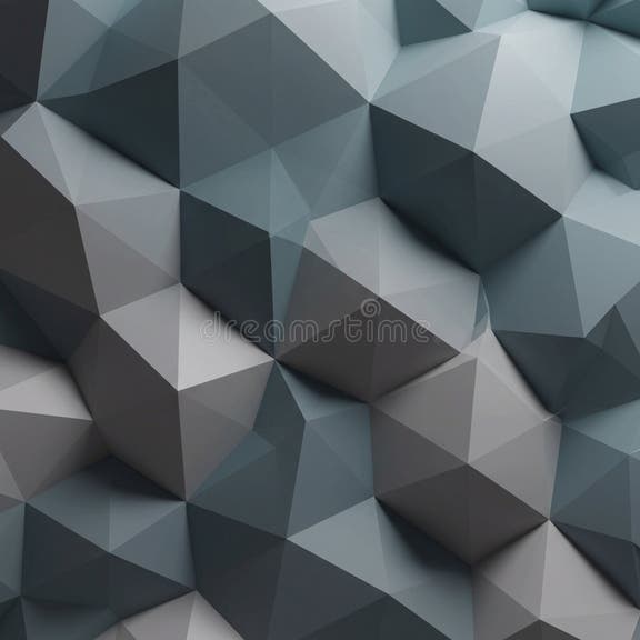 Geometric 3D Surface with Interlocking Polygons, Featuring Shades of ...