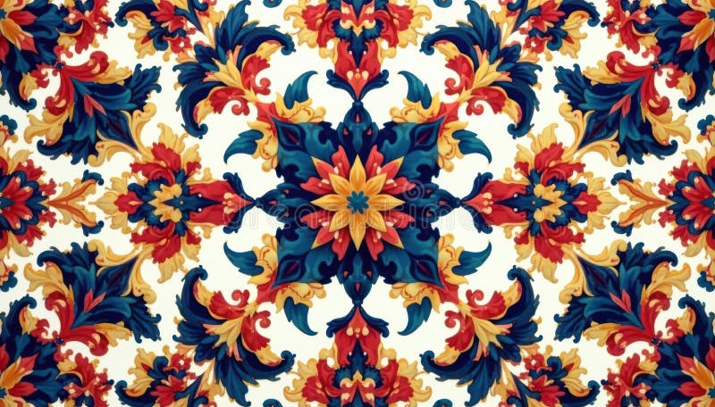 Geometric Damask Pattern, Sharp Lines, Symmetrical Design , Wallpaper ...