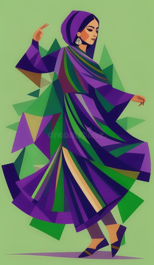 Geometric Dance stock illustration. Illustration of ethnic - 326326503