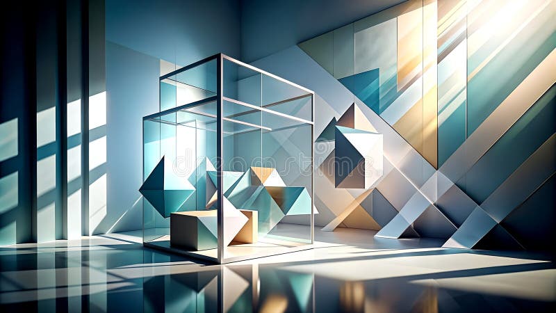 Geometric Dance: Light and Shadow Play in Abstract Art Generative AI ...