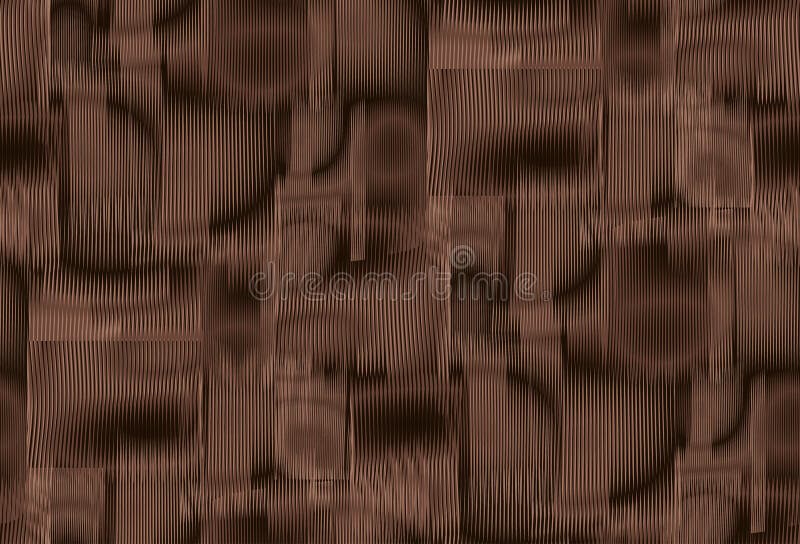 Geometric Dark Brown Seamless Pattern with Moire Effect Shapes. Stock ...