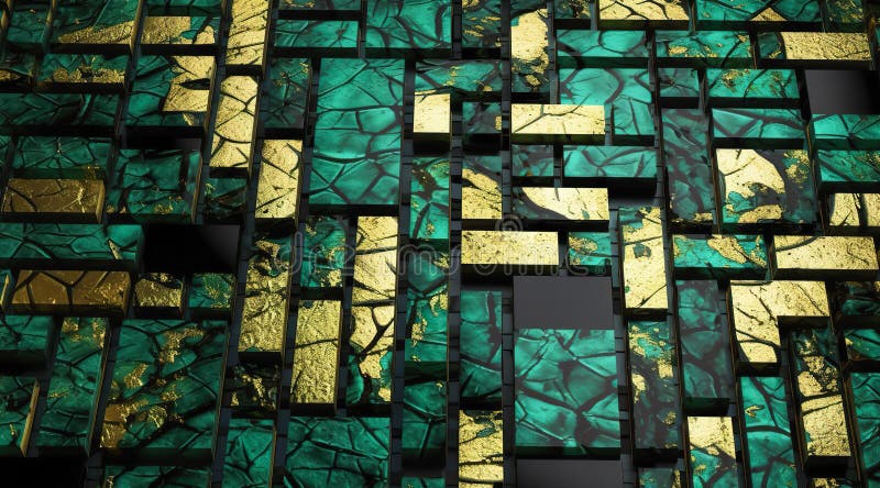 Geometric Dark Green Abstract Background. Modern Design Stock ...