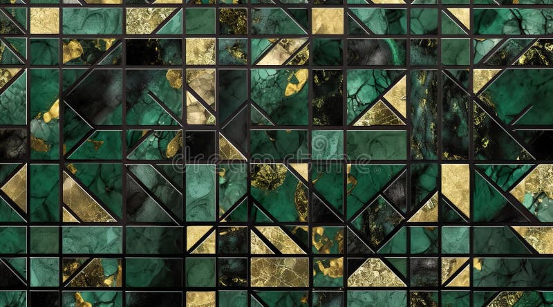 Geometric Dark Green Abstract Background. Modern Design Stock ...